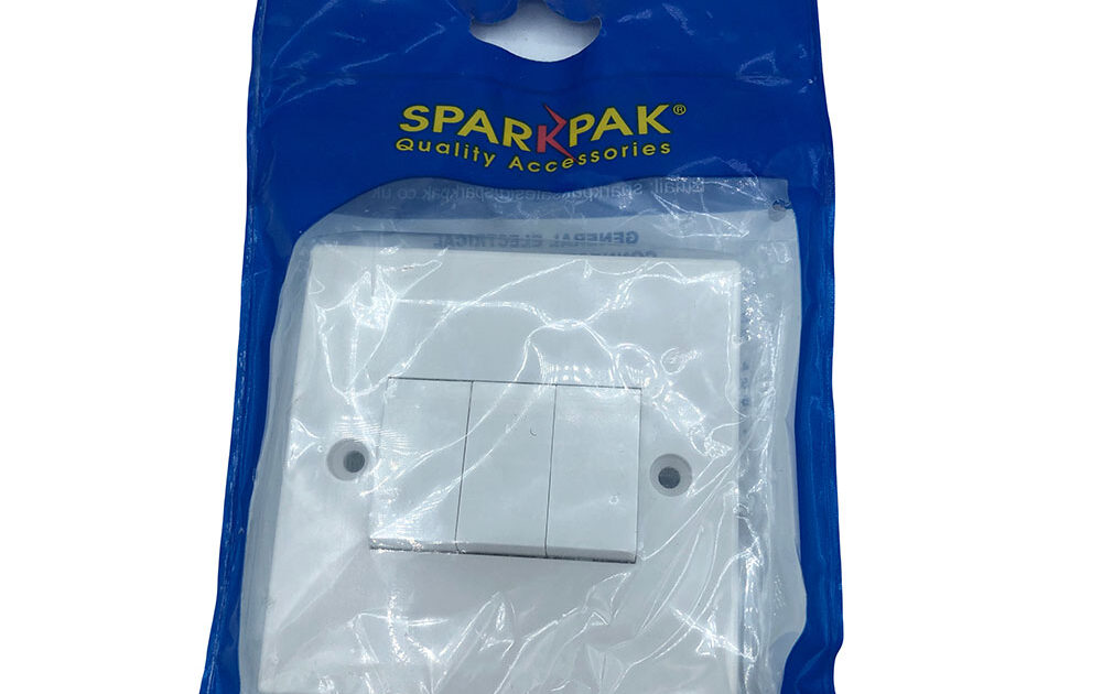 Sparkpak Switch 3 Gang 2 Way White – Homefix DIY