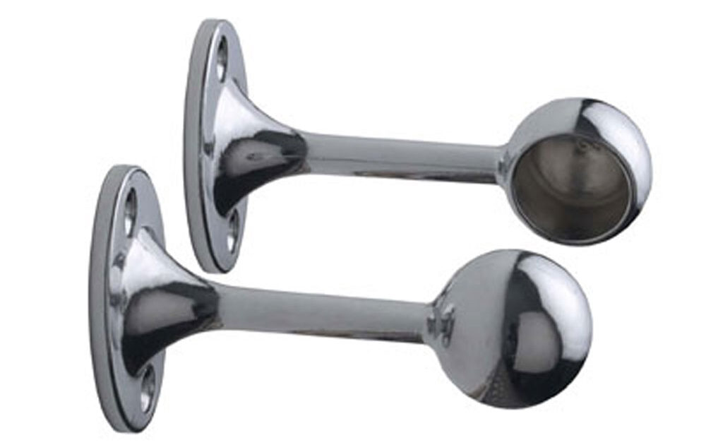 Rothley Colorail Chrome effect End bracket 25mm Pack of 2 – Homefix DIY