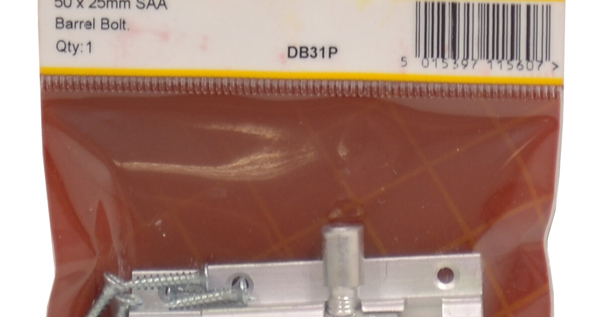 Centurion SAA Straight Barrel Bolt 50mm (2″) x 25mm (1″) – Homefix DIY