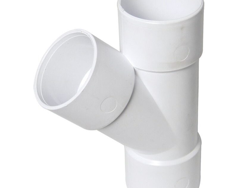 FloPlast Solvent Weld Waste Branch – 135 Degree X 40mm White – Homefix DIY