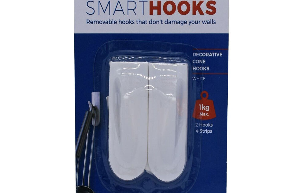 WallGard Smart Hooks 8304 – Removable Cone Hooks – White – 1kg max ...
