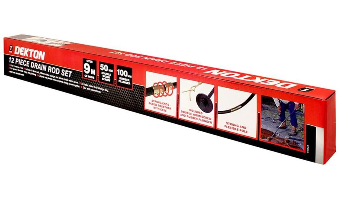 DEKTON DRAIN ROD SET 12 PIECE The Dekton Drain Rods are the perfect ...