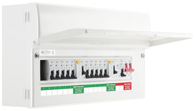 BG 11 Way Consumer Unit Dual RCD – 100amp Side knockout can be expanded ...