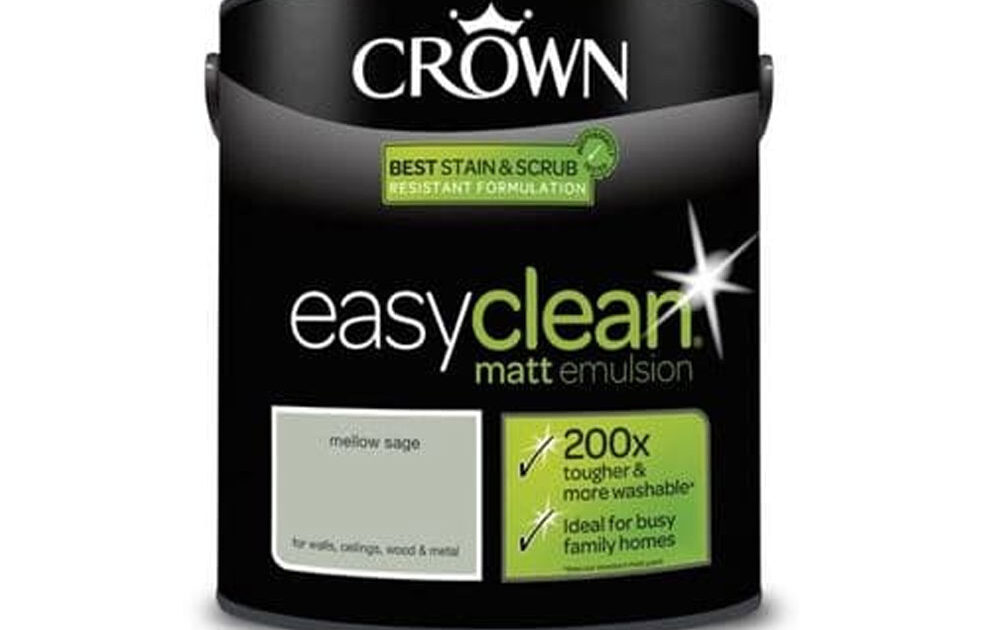 Crown Walls & Ceilings Matt Emulsion Paint Mellow Sage – 2.5L – Homefix DIY