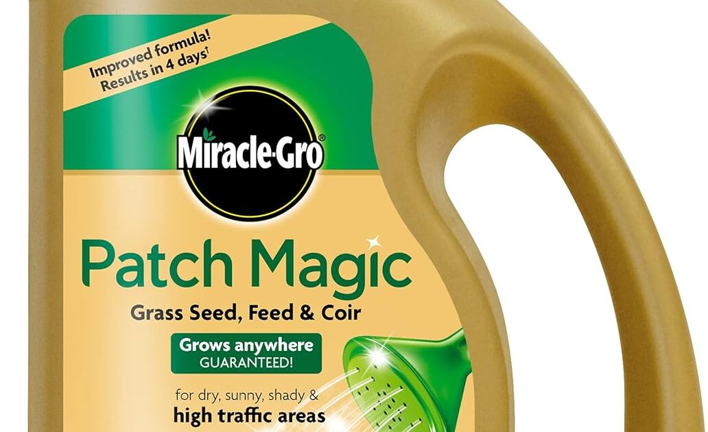 Miracle-Gro Patch Magic Grass Seed, Feed and Coir, 1015 g – Homefix DIY