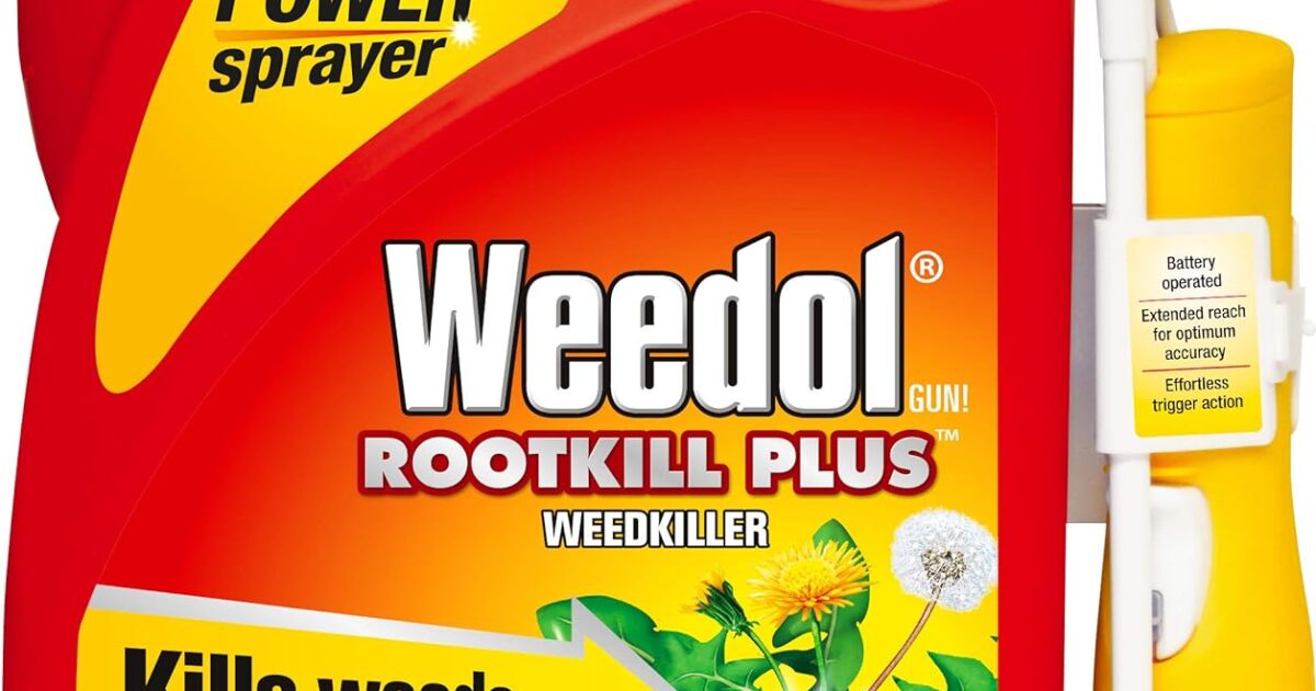 Weedol Rootkill Plus Weedkiller, Battery Operated Power Sprayer, 5 ...