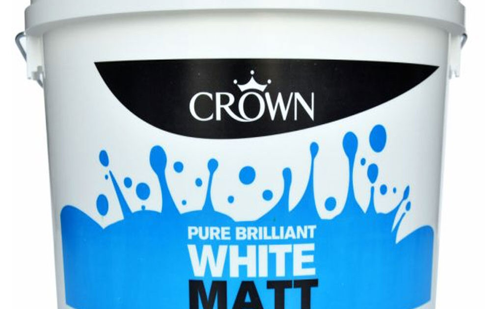 Crown Matt Emulsion Paint, 10L, Pure Brilliant White – Homefix DIY