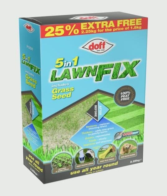 Doff 5 In 1 Lawn Fix Grass Seed – 2.25kg – Homefix DIY