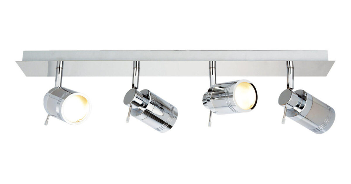 Spa Scorpius 4-Light Flush Light Bar Spotlight Chrome – Homefix DIY